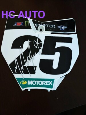 MARVIN MUSQUIN Signed #25 BIKE Number Plate-coa- ELI TOMAC , KEN ROCZEN ...