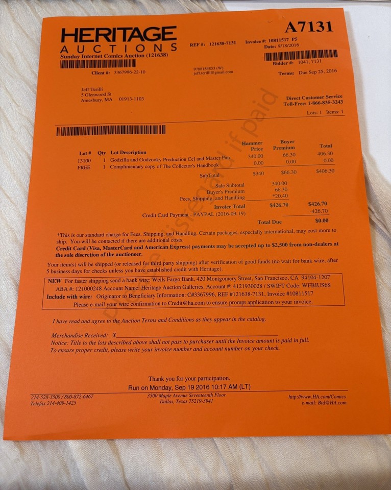 Godzilla and Godzooky TV/Cartoon Show Original Production Art Cel ...