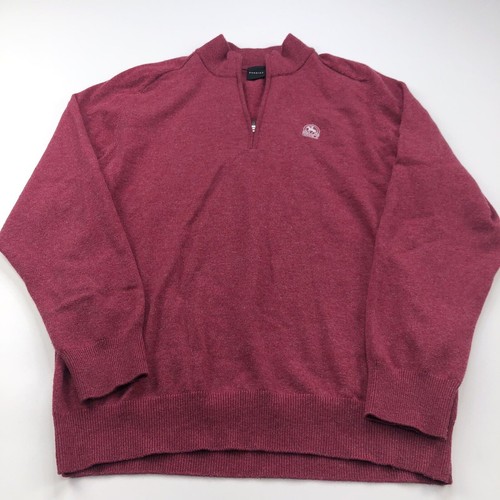 Dunning Large Merino Wool Cashmere Golf 1/4 Quarter Zip Mock Neck ...