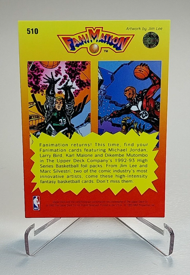 Michael Jordan Larry Bird 1992-93 Upper Deck Fanimation #510 Birdman ...