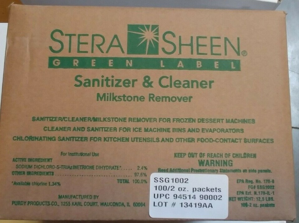 Stera Sheen Green Label Sanitizer Packets (100-2oz Packets) - 12133770 ...