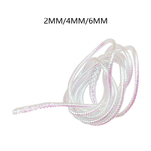 4M Braid Mylar Tube Fly Tying Materials Round Holographic White ...