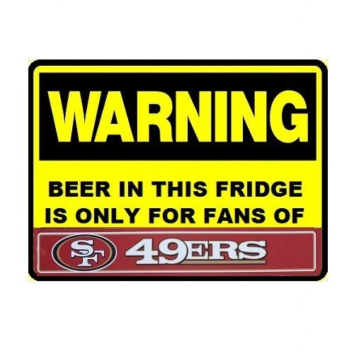 BEER SAN FRANCISCO 49ERS MAGNET REFRIGERATOR LOCKER CHRISTMAS MAN CAVE ...