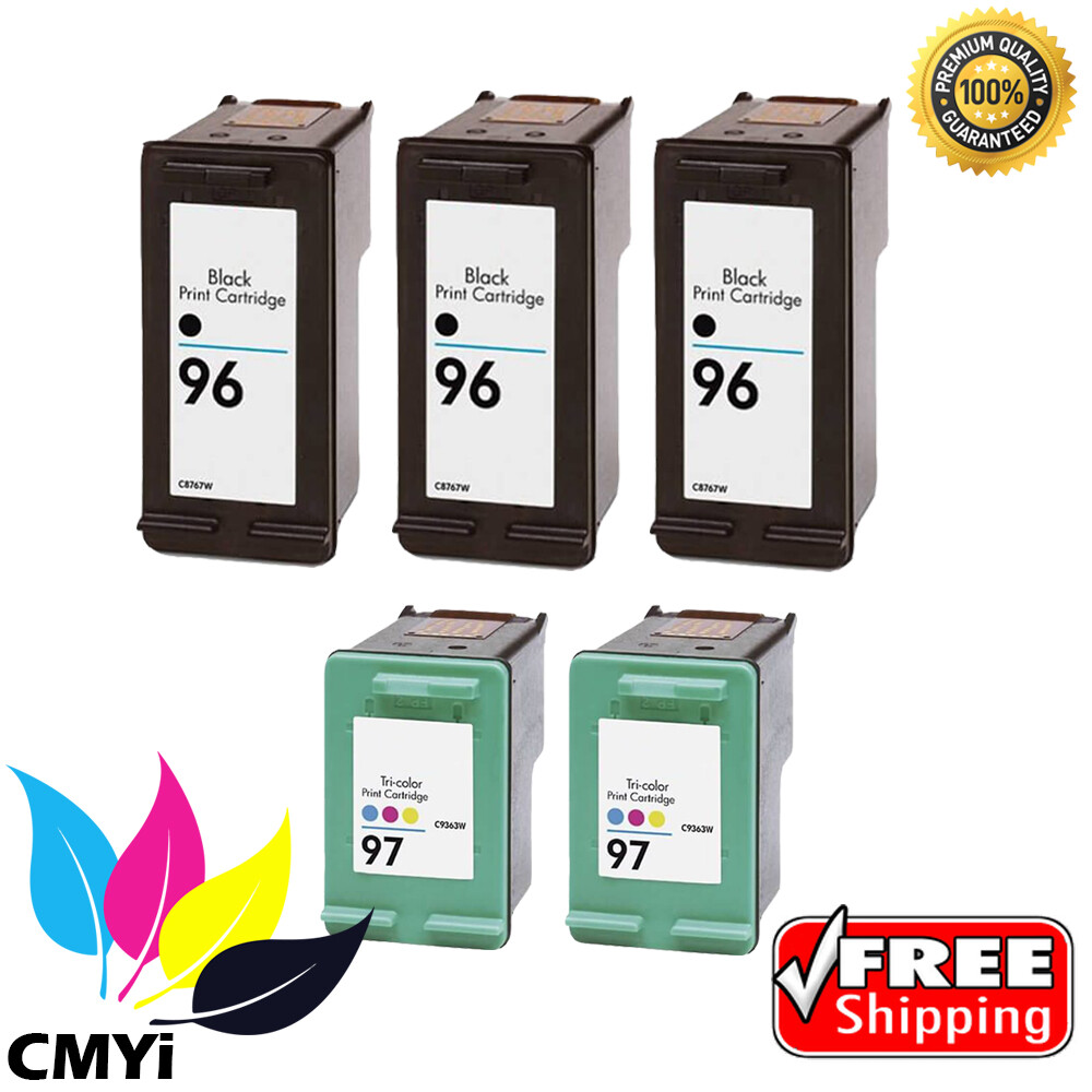 Replacement Ink Cartridges for HP 96 97 Black Color Cartridge Combo ...