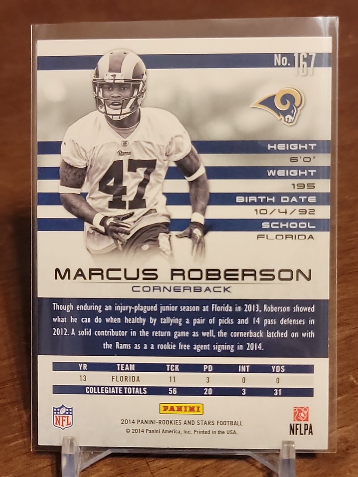 2014 Panini Rookies & Stars Longevity Marcus Roberson Rookie Rams #167 | eBay