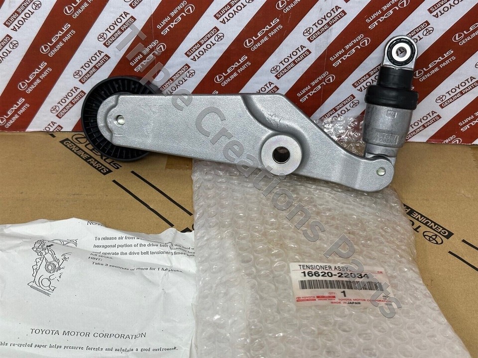 16620-22034 Genuine Toyota Tensioner 2ZZ-GE Assy V-Ribbed Belt ...