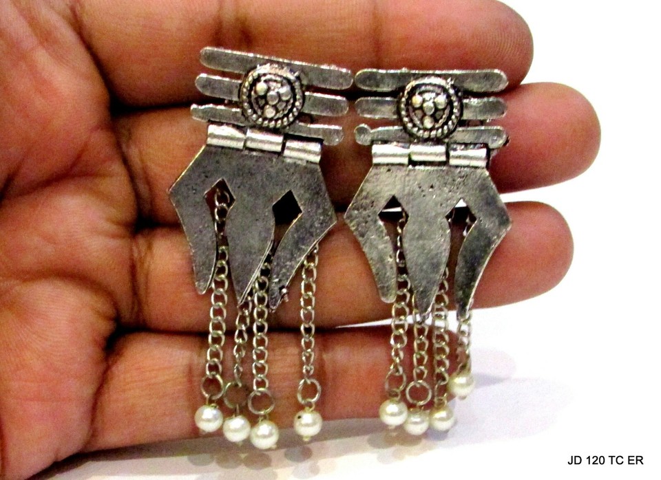 Unisex Antique Trishul Weapon Charms Hippie Earrings Gypsy Indian ...
