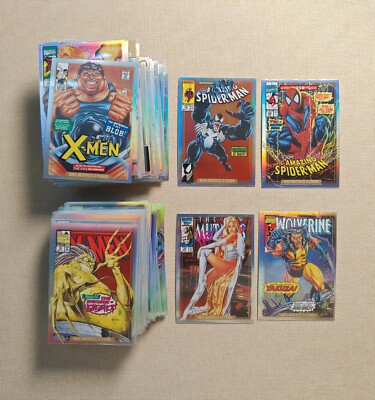 2024 Marvel Masterpieces '92 Platinum Rainbow Variant Covers Full Set 1 ...