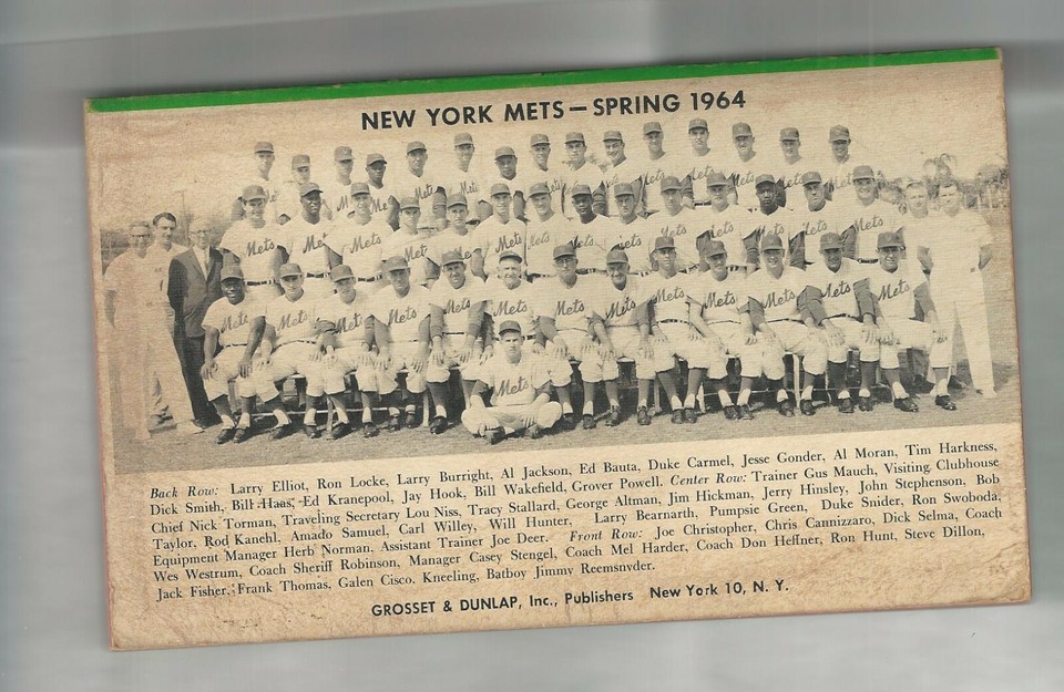 Baseball THE AMAZING METS 1964 1ST PB Ex++ JERRY MITCHELL Tempo Books ...
