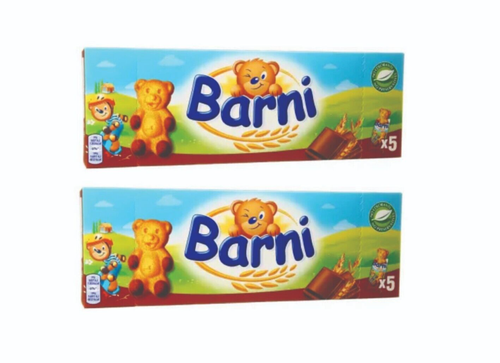 2x Bear Barni Sponge Cakes Soft Biscuits Treats Cocoa Chocolate Filling ...