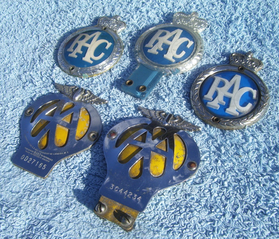 COLLECTION CLASSIC ROYAL AUTO CLUB/ASSOCIATION CAR BADGES~VINTAGE AA ...