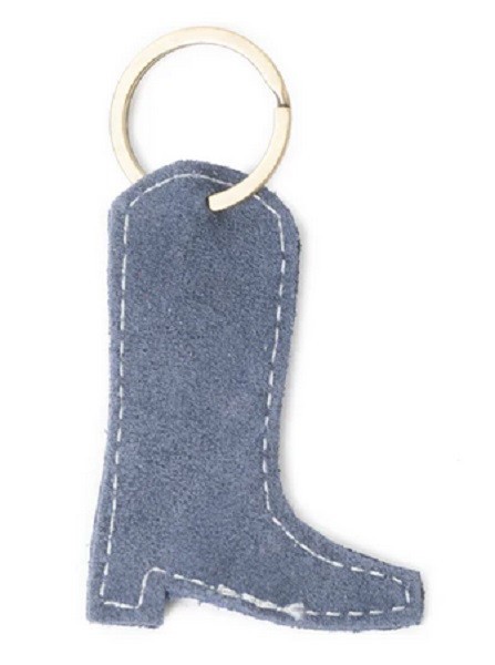 Myra Bag #11928 Boot Key Fob Key Chain 2" x 2.5" Navy Suede Leather~Key ...