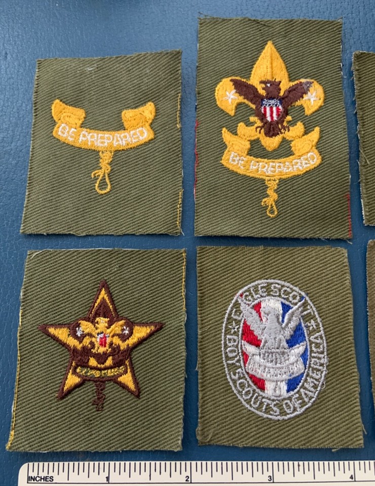 6 Vintage 1930s-40s BOY SCOUT Rank PATCHES First Second Class Star Life ...
