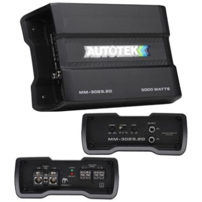 Autotek MM30252D Mean Machine Compact 2 Channel Amplifier, 3000 Watts ...