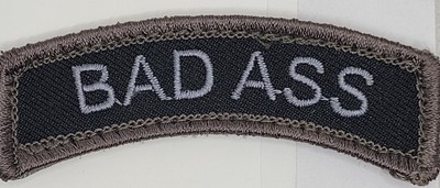 Bad Ass Arc Shape Rocker Tab Tag VELCR0 Embroidered Patch SWAT off ...