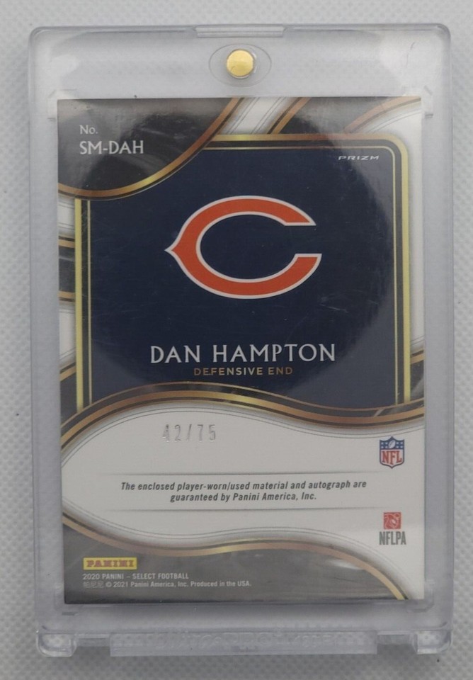 2020 Panini Prizm Select Dan Hampton Auto & Patch #SM-DAH /75 Chicago ...