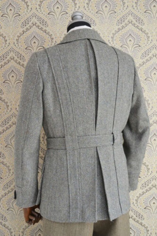 Grey Men's Norfolk Safari Jacket Hunting Wool Winter 1920 Tweed Outdoor ...