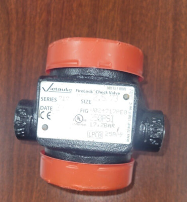 Victaulic Firelock V024716PE0 2-1/2" Ductile Iron Grooved Check Valve ...