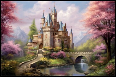 Castle in Spring - DIY Chart Counted Cross Stitch Patterns Needlework ...