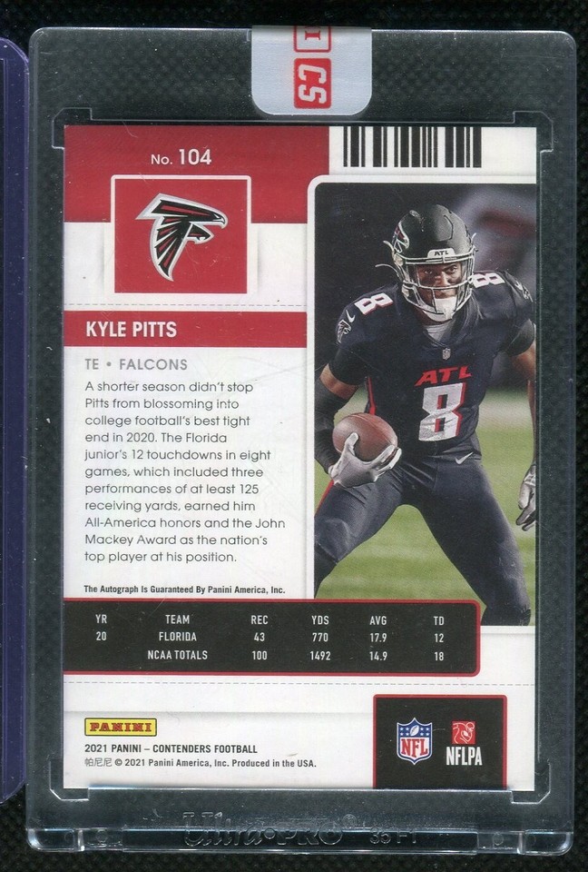 2021 Panini Contenders KYLE PITTS Super Bowl Ticket Autograph RC #d 1/1 ...