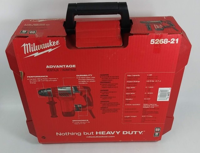 Milwaukee 5268-21 1-1/8" Corded Rotary Hammer Drill for sale online | eBay