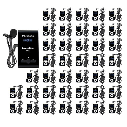 Retekess T130 Wireless Assisted Tour Guide System 40 Receiver Meeting ...