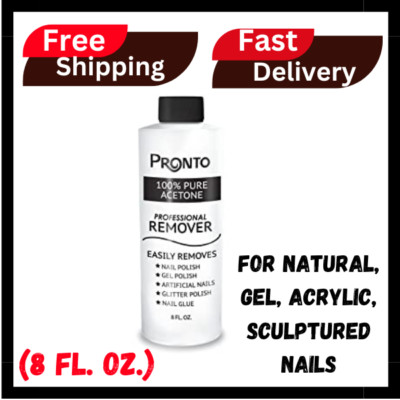 Pronto 100% Pure Acetone - Quick, Professional Nail Polish Remover ...