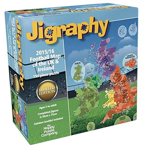 Jigraphy 2015/16 Football Map of the UK & Ireland 150 piece Jigsaw ...