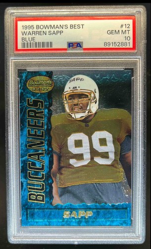 1995 Bowman's Best Aaron Glenn Warren Sapp Finest Mirror Images Blue ...