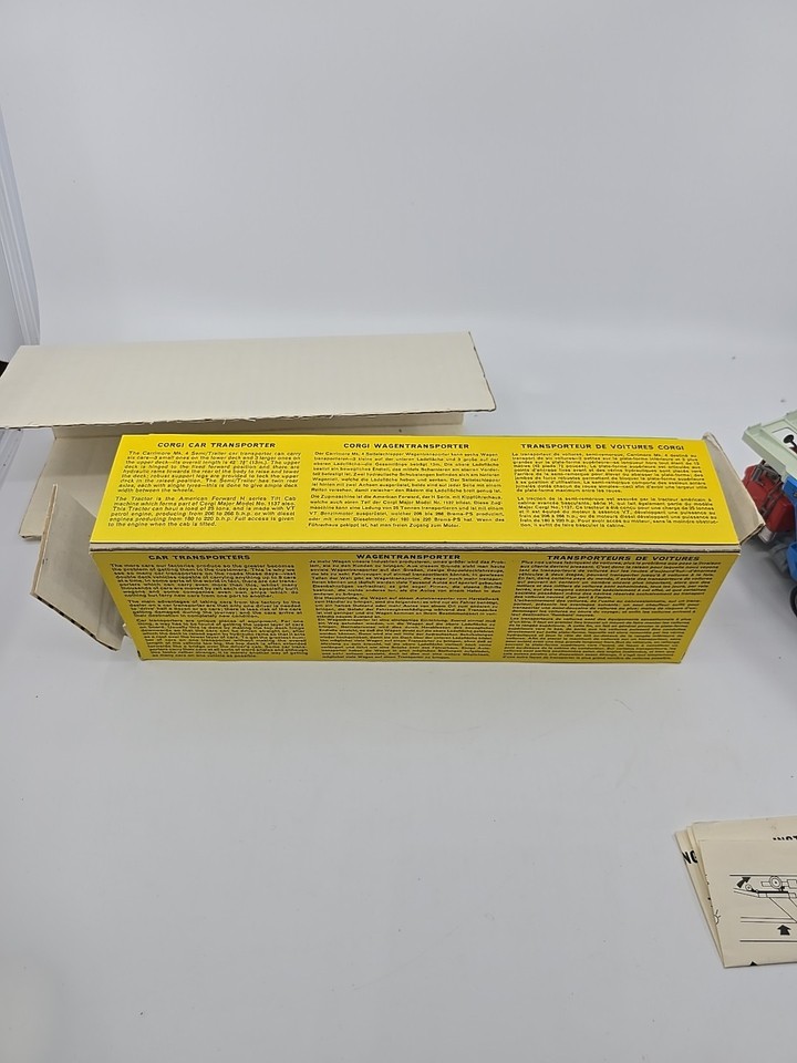 Boxed Corgi Major Toys 1138 Car Transporter w/ Fold Tilt Cab H Series ...