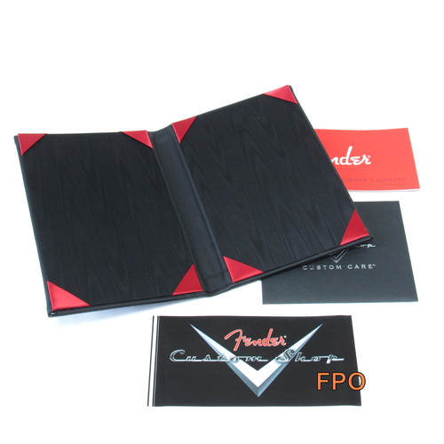 Fender Custom Shop MASTERBUILT COA Manual Holder Wallet Accessory Case ...