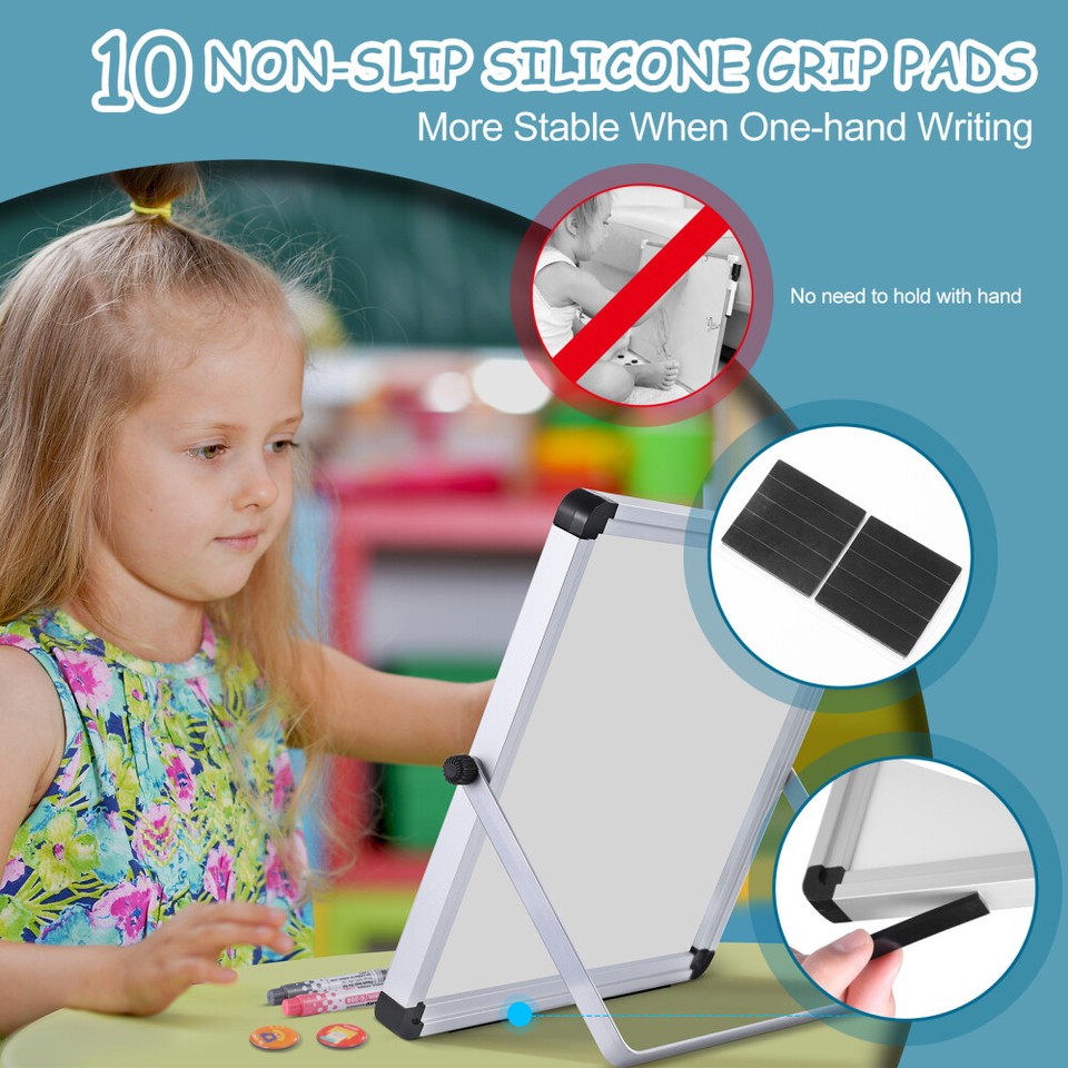 Desktop Standing White Board Mini Tabletop Whiteboard Personal Message ...