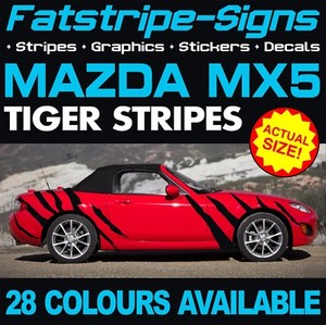 MAZDA MX5 TIGER STRIPES GRAPHICS DECALS STICKERS EUNOS ROADSTER 1.6 1.8 ...