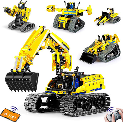 5 in 1 Building Toys STEM Robotics Kit, 430 PCS Blocks RC Robot Erector ...