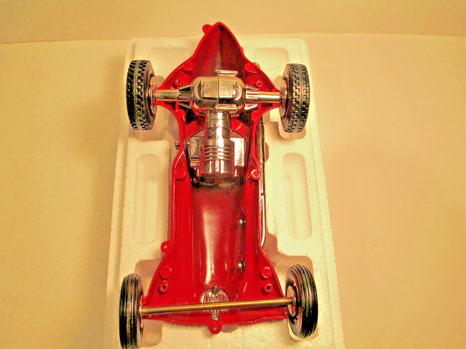 Vintage red Thimble Drome Nylint tether midget toy race cars, control ...