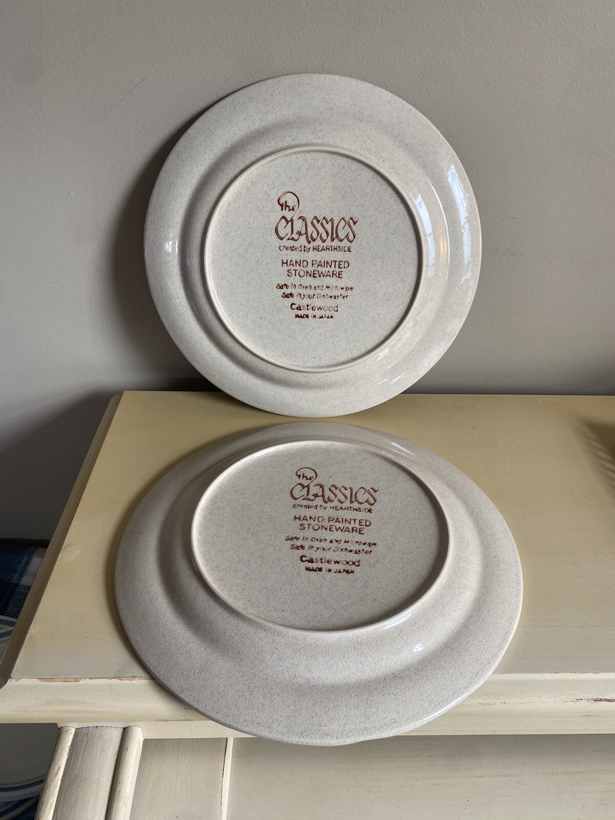 Hearthside Castlewood Dinner Plates- White Flowers, Brown Trim (Price ...