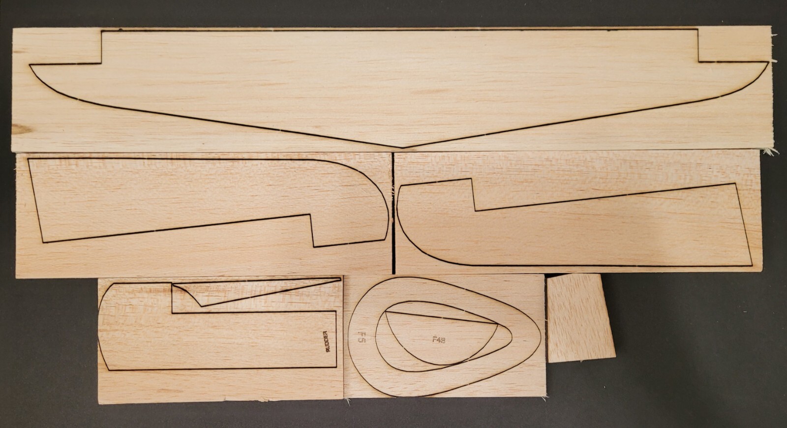 F4U Corsair 46" WS RC Model Airplane Laser Cut Balsa Ply Short Kit ...