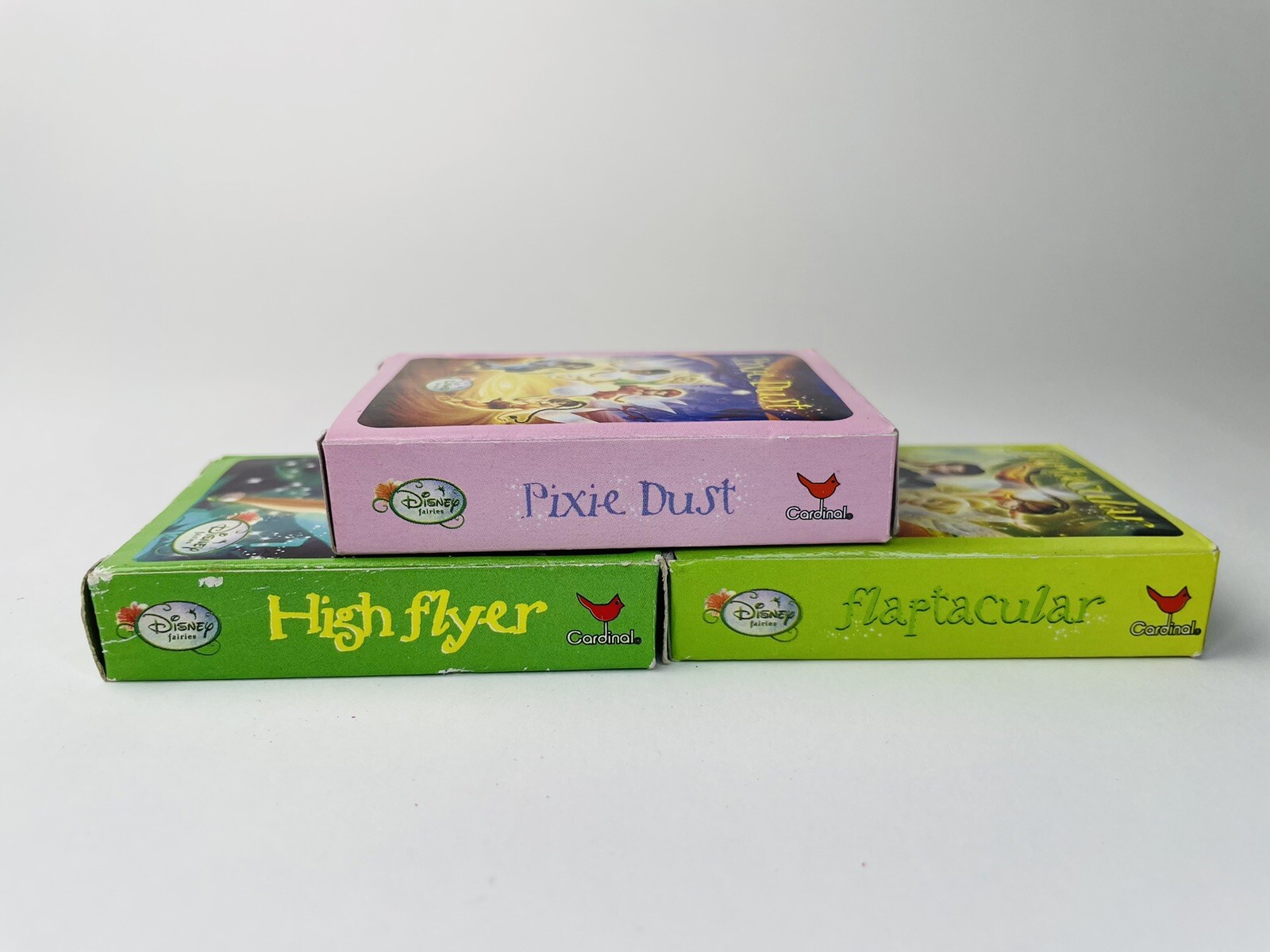 Lot Of 3 Mini Disney Fairies Playing Cards High Flyer Flaptacular Pixie ...