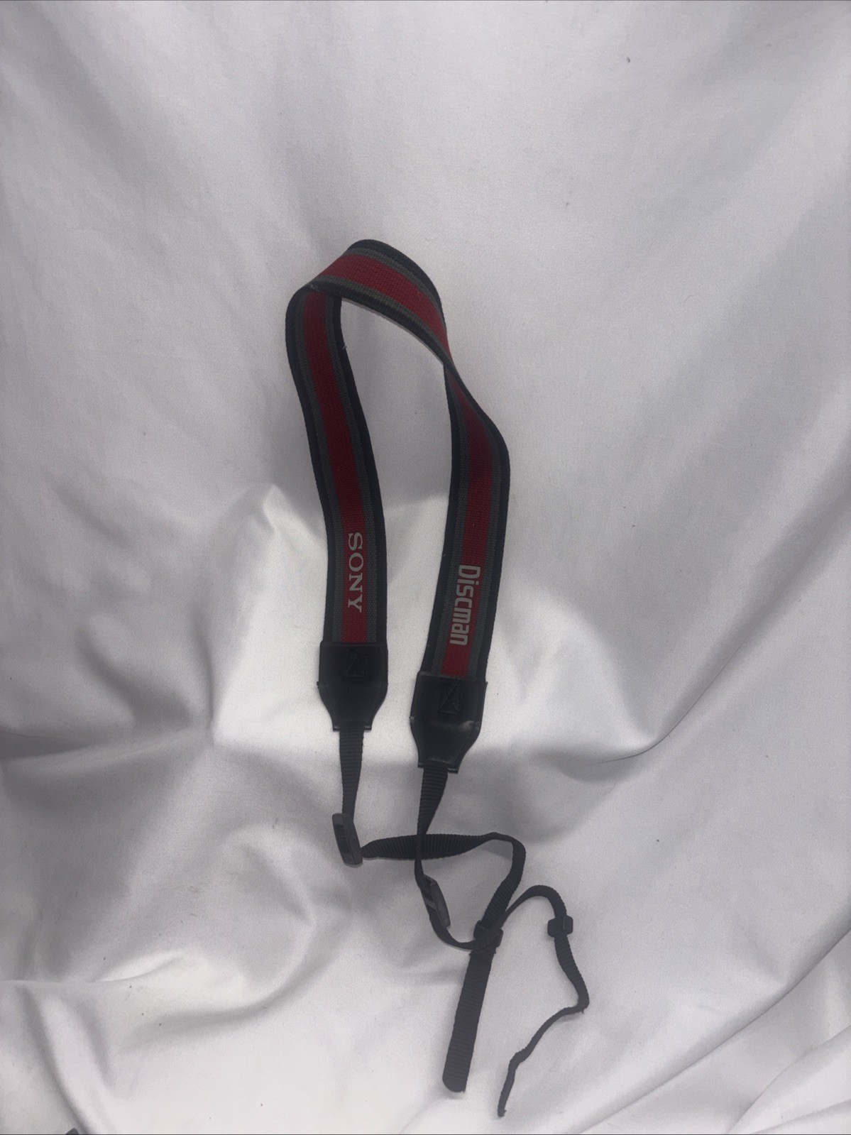 Sony D55 FM Discman STRAP Part Early Red Gray Black w Logos | eBay