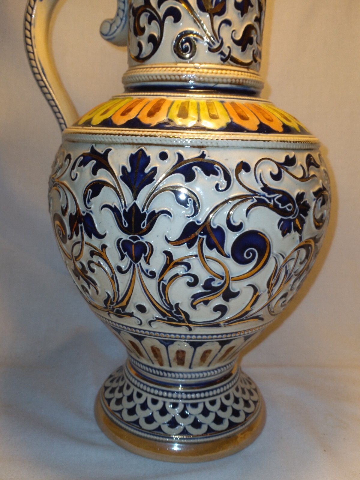 Marzi Remy Pitcher Jug Tankard Neo Renaissance Stoneware 15 1/4" 2.5 L ...