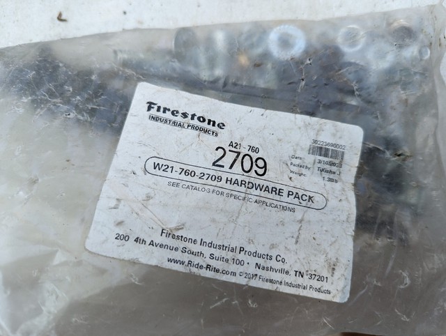 Firestone W21-760-2709 Hardware Kit for 2709 (GEDD) for sale online | eBay