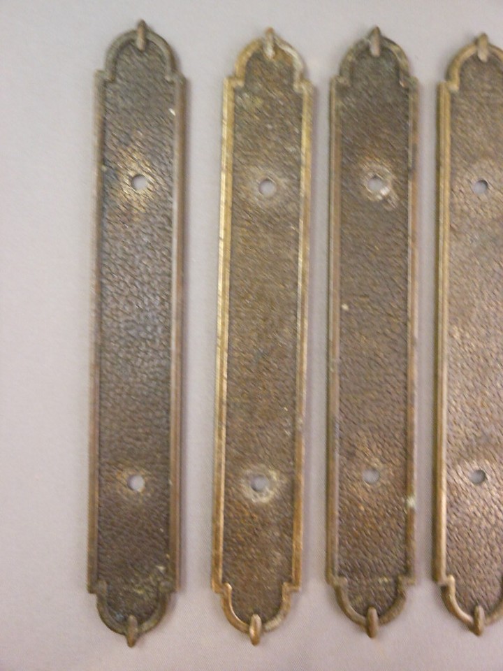 Lot 6 Vtg Hyer USA Patina Brass 6 1/4" Ornate Drawer Handle Pull ...