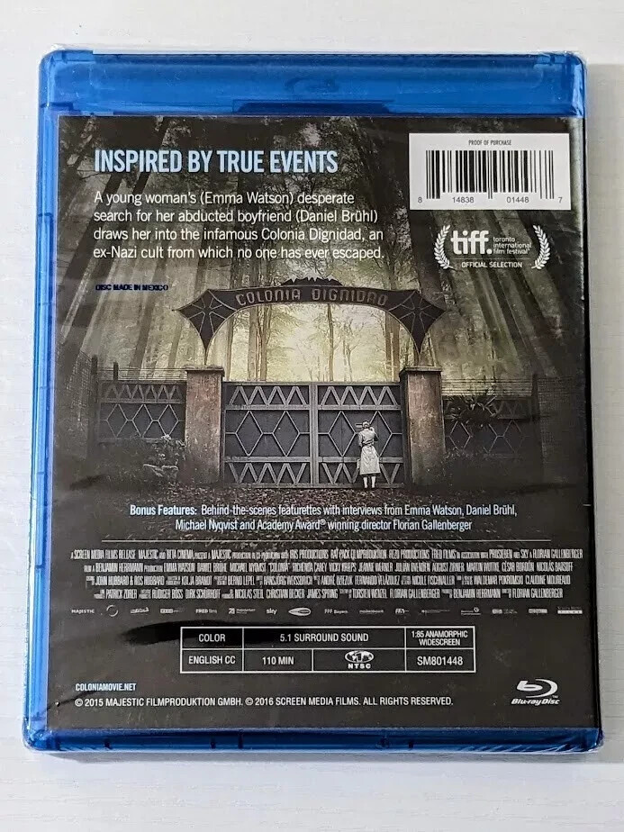 Colonia (Blu-ray, 2015, Emma Watson) Brand New Sealed - The Colony ...