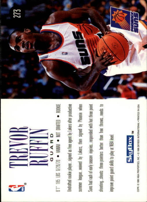 1994-95 SkyBox Premium Phoenix Suns Basketball Card #273 Trevor Ruffin ...