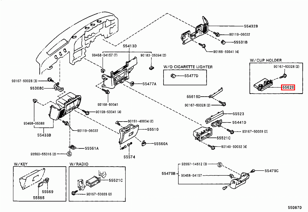 Genuine Toyota Hilux LN111 LN109 LN108 LN107 LN106 LN100 Dash Drink Cup ...