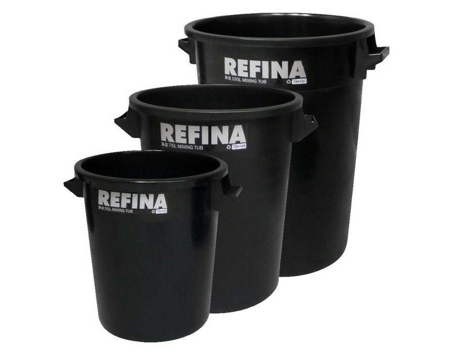 Refina Black Plastering Mixing Bucket Large Plaster Rendering Tub 35 ...