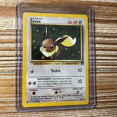 Pokémon Card Eevee 55/82 Team Rocket Uncommon Unlimited LP-NM | eBay