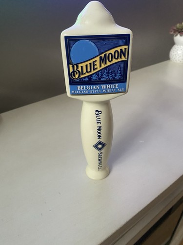 Belgian White Blue Moon Draft Beer Tap Handle Tapper Mancave Bar Pub 11 ...