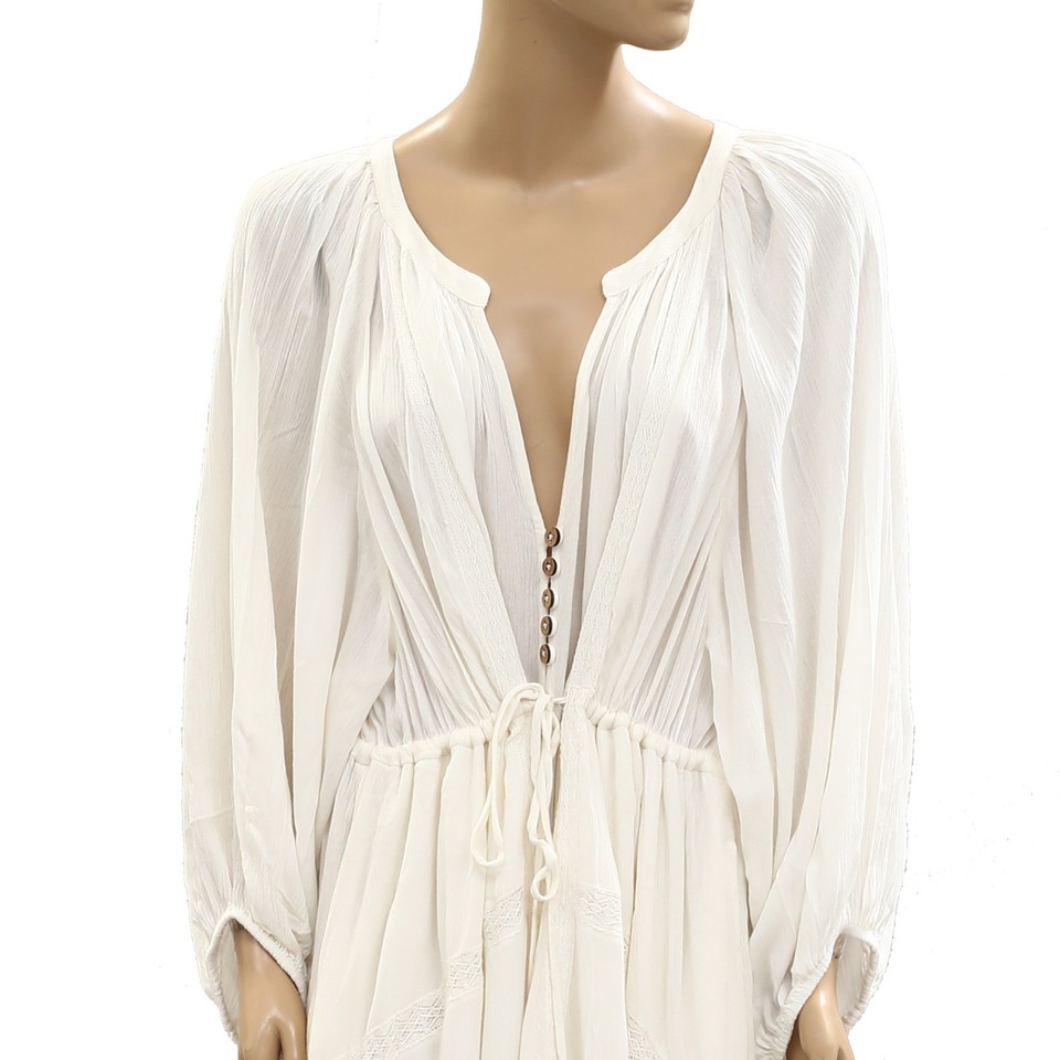 Free People Free-est Plenty Of Love Maxi Dress Asymmetrical Lace XL NWT ...