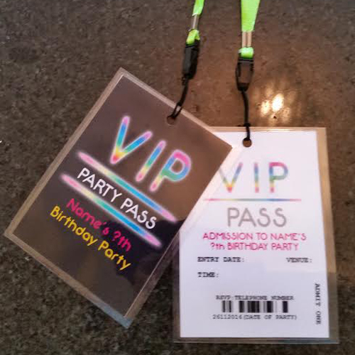 Vip Pass Invitations With Lanyard One Direction 1D VIP Pass Invitation